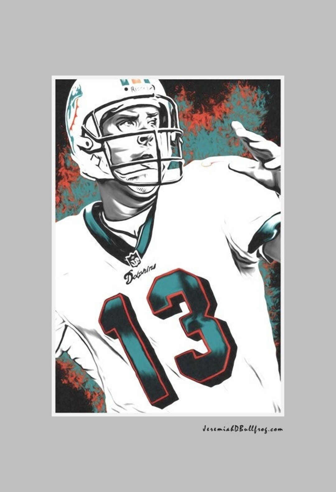 Dan Marino Miami 13x19 Florida Football Wall Art Poster / Print South ...