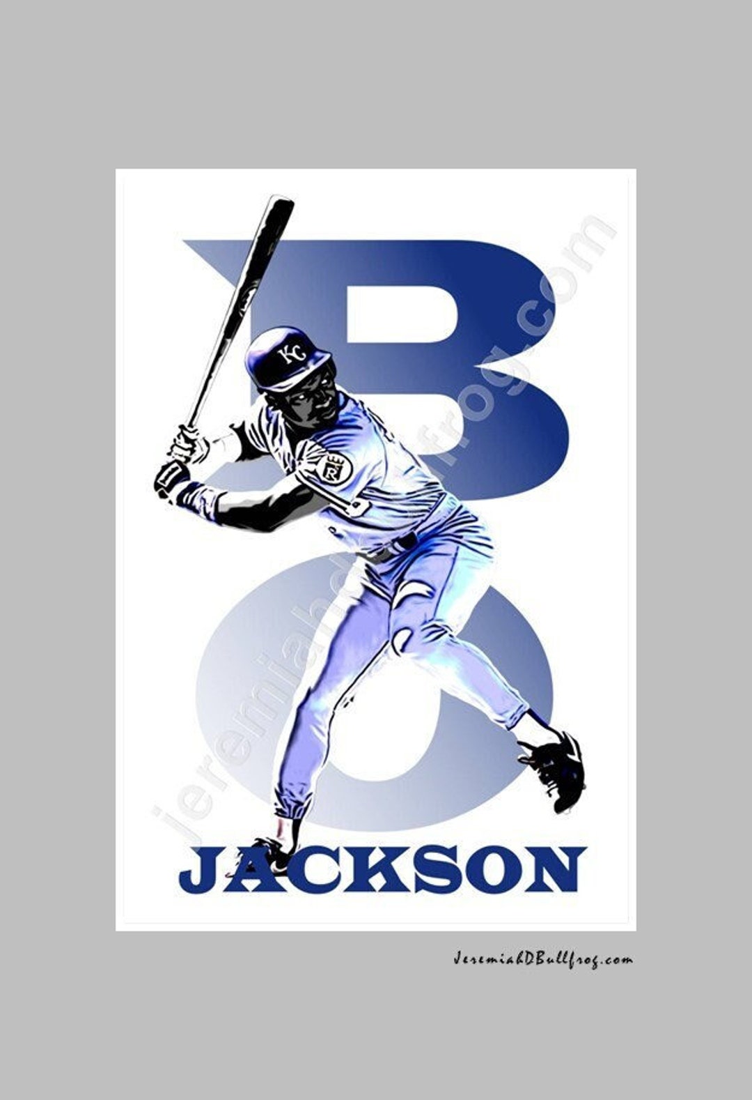 Bo Jackson - Kansas City -- 13x19 Classic Baseball Wall Art Poster ...
