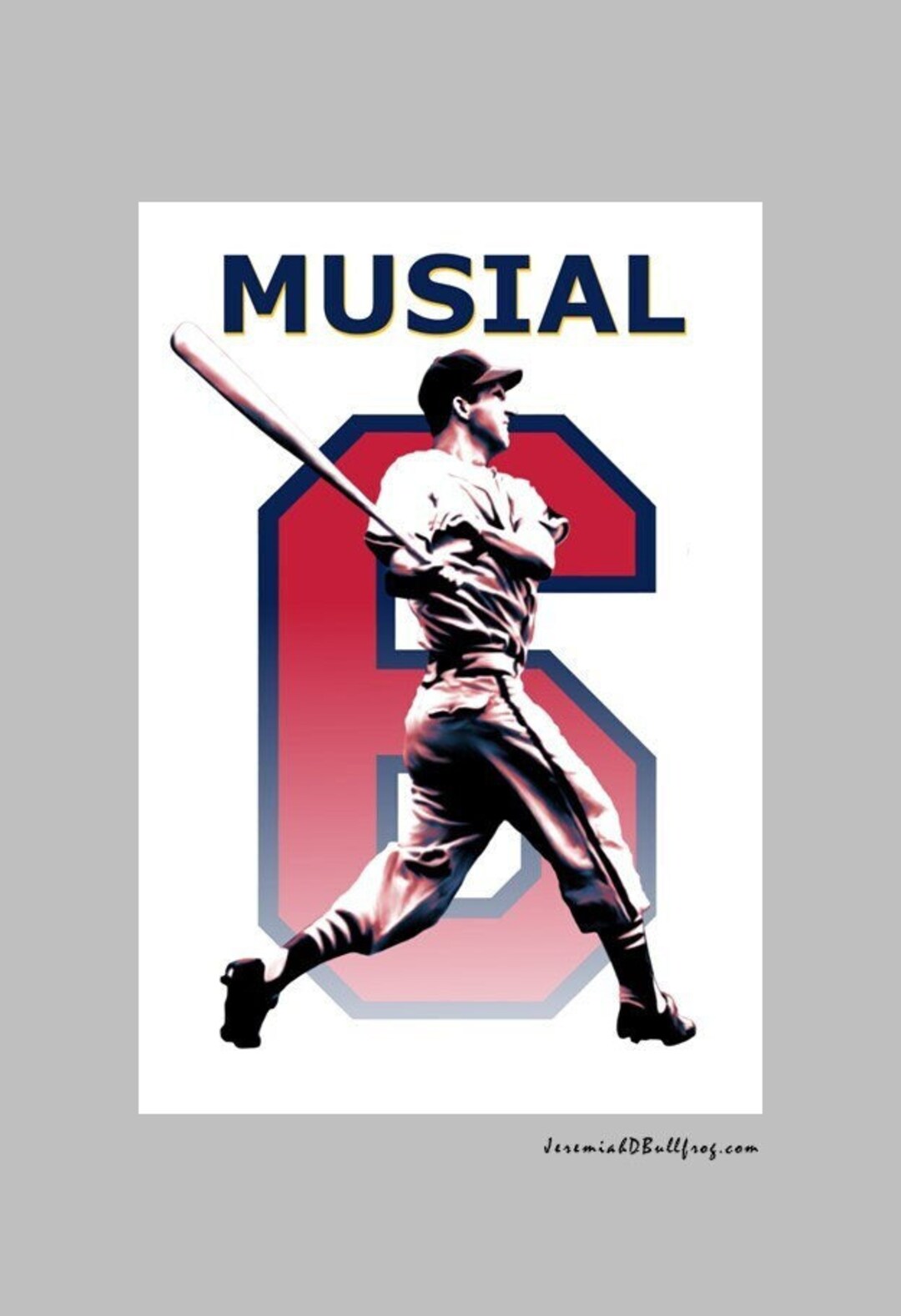 Stan Musial 6 St. Louis 13x19 Classic Stl Baseball Wall Art Poster ...