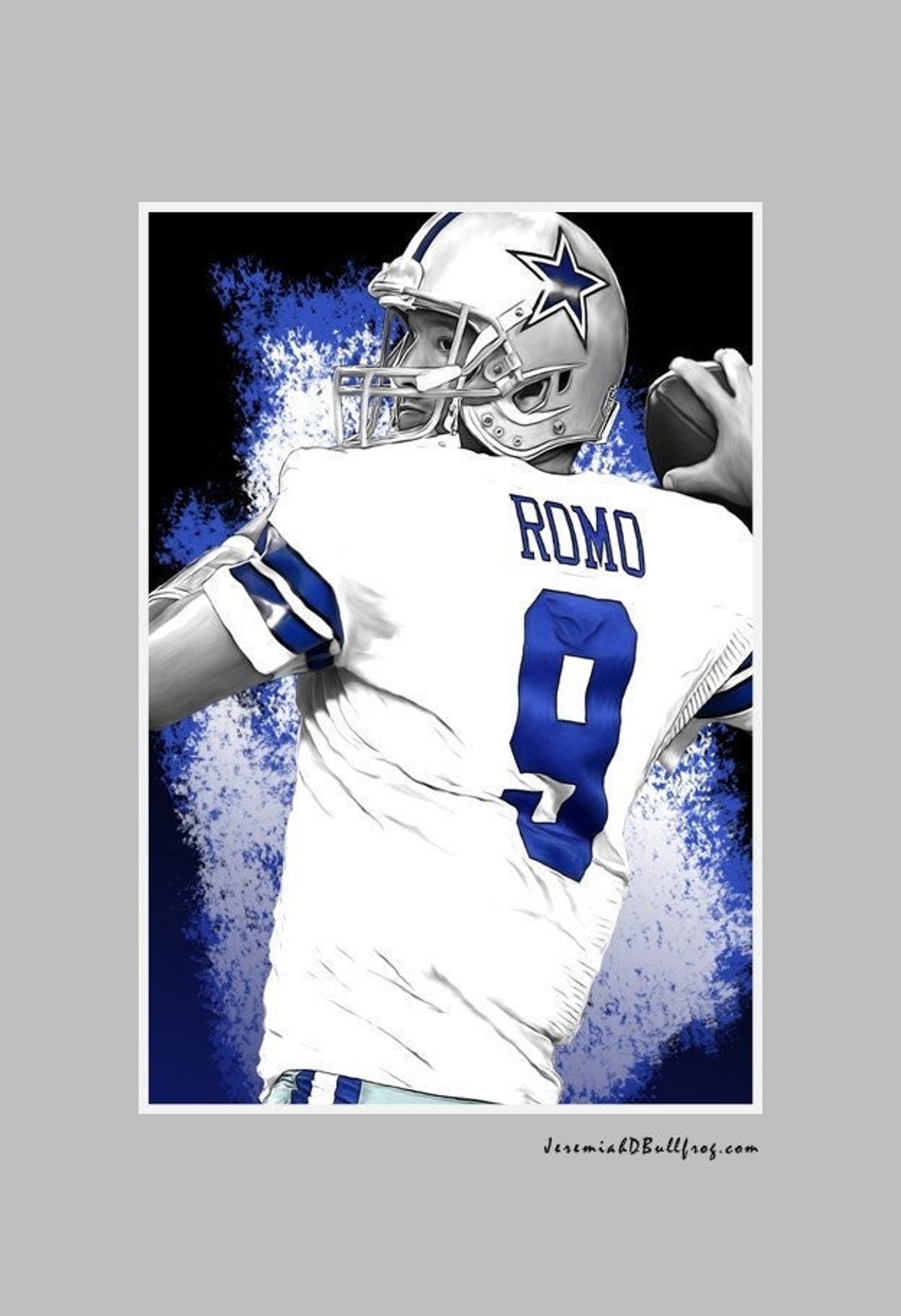Tony Romo - Dallas -- 13x19 Classic America's Team Football Wall Art ...