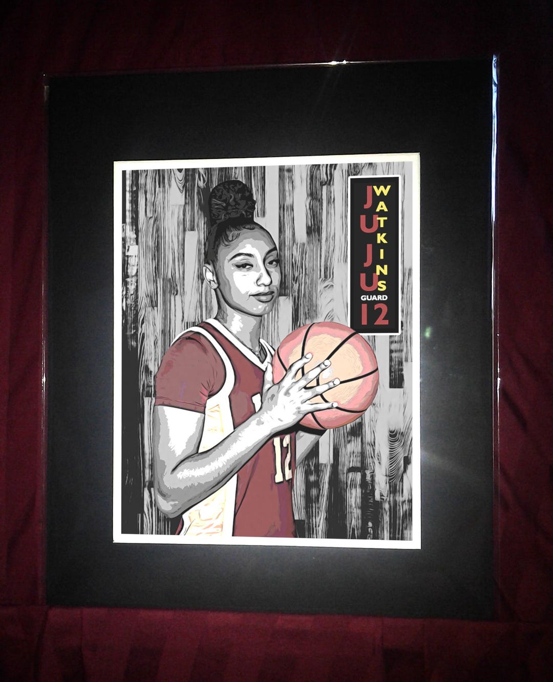 Juju Watkins -- Basketball Matted Wall Art Print - CA - T1 - Etsy