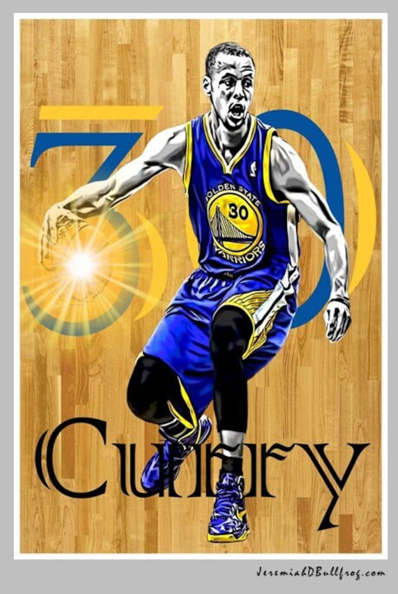 Stephen Curry 30 - San Francisco / Oakland -- 13x19 CA Basketball Wall ...