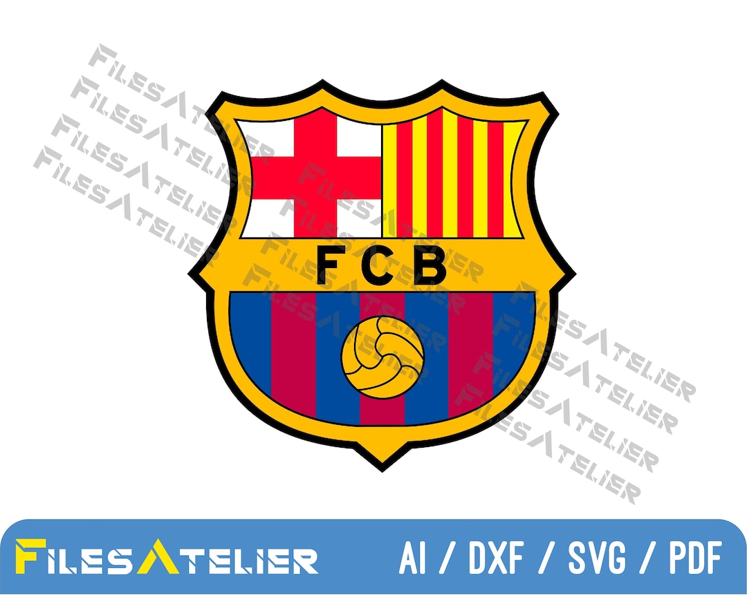 FC Barcelona Logo Vector, Barcelona Wall Sticker Files, Barcelona Fans ...