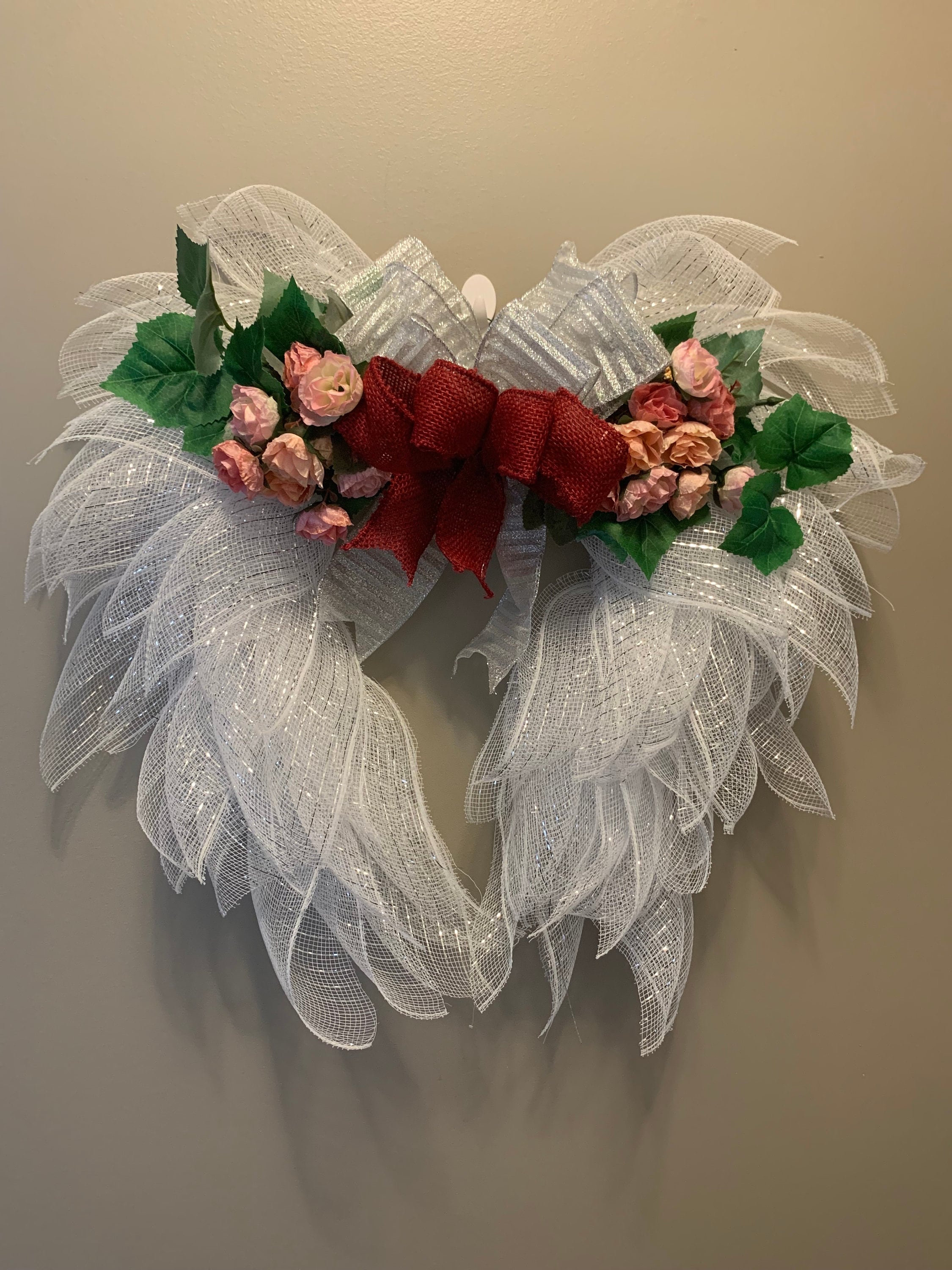 Angel Wings Wreath Unique Entryway Decorbaby Room Decor Girls Room ...