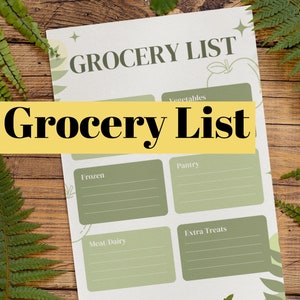 Grocery List, Printable, Instant Download - Etsy