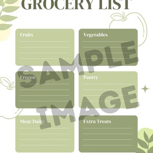 Grocery List, Printable, Instant Download - Etsy