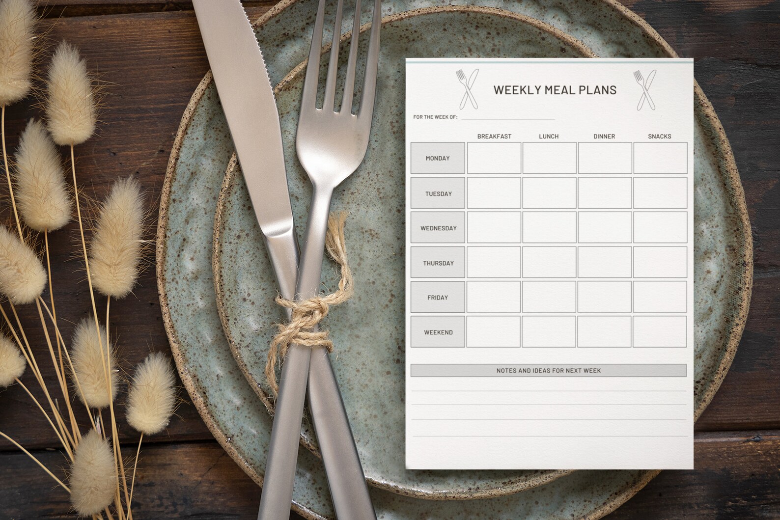 Weekly Meal Planner, Organizer, Printable, Instant Download - Etsy