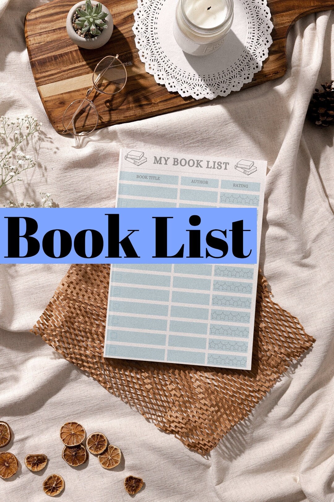Book List Book Rating Printable Instant Download - Etsy