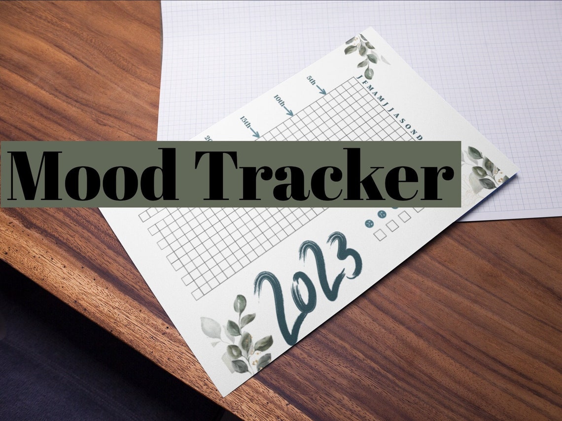 Mood Tracker, Year in Pixels, Journal Page, Yearly Mood Tracker ...