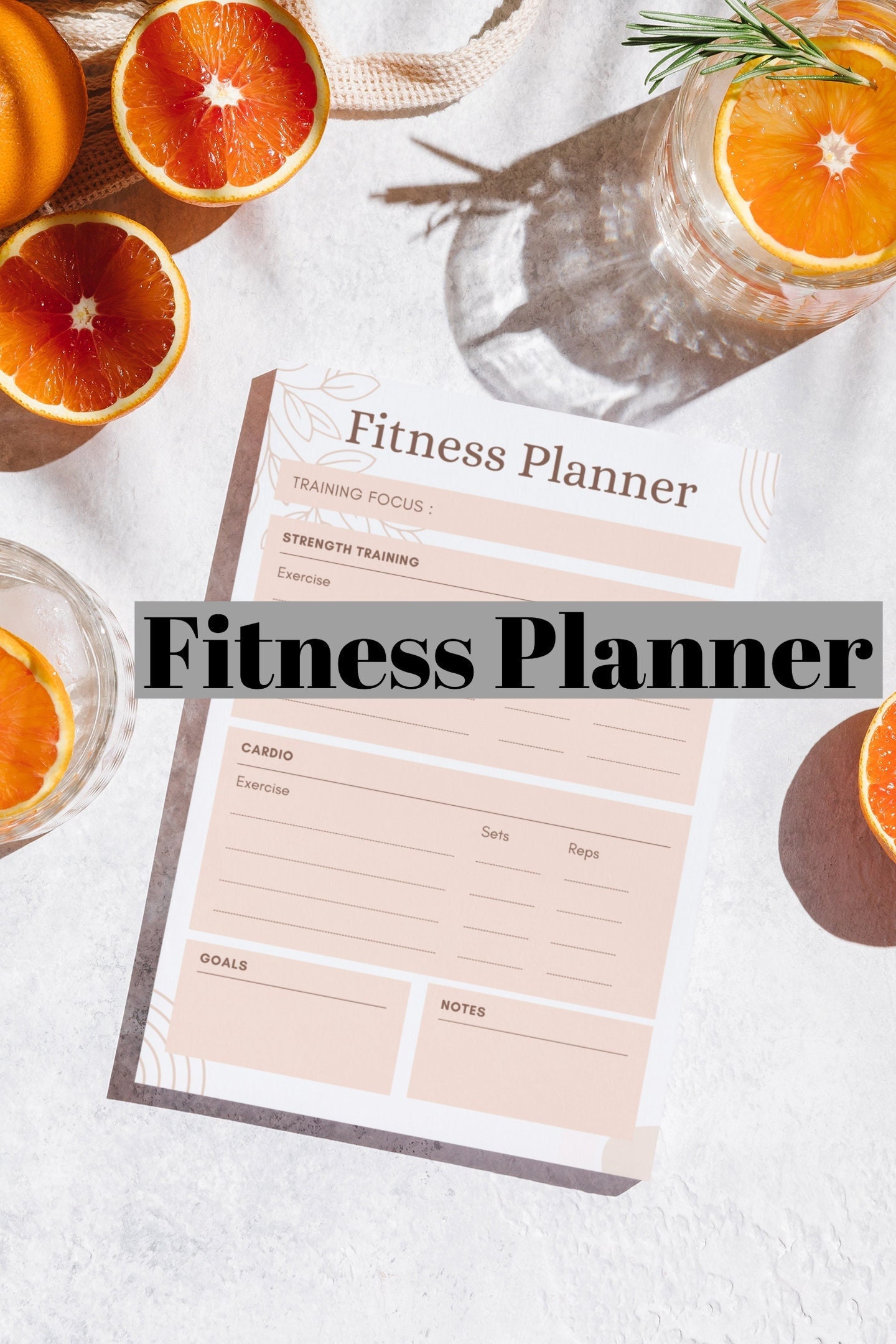 Fitness Planner, Gym Goals, Exercise List, Printable, Instant Download ...