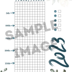 Mood Tracker, Year in Pixels, Journal Page, Yearly Mood Tracker ...