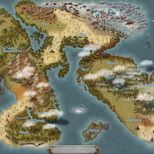 Custom Fantasy Map Commission for Writers, D&D, Dms, and More - Etsy