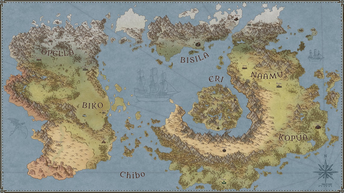 Custom Fantasy Map Commission for Writers, D&D, Dms, and More! - Etsy