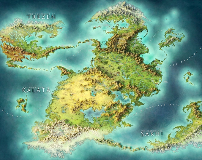 Custom Fantasy Map Commission for Writers, D&D, Dms, and More - Etsy