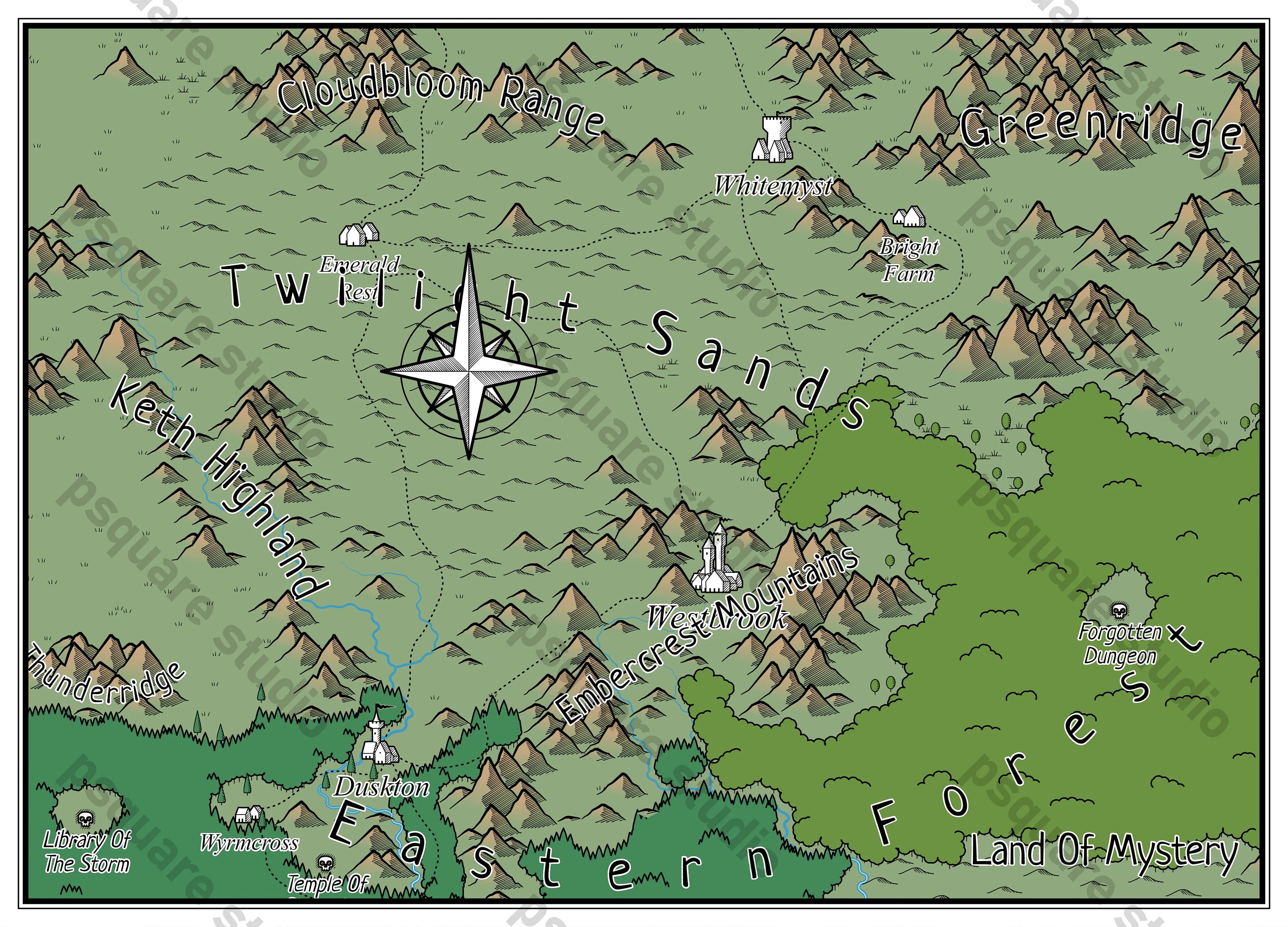 Fantasy Map Bundle, Fantasy World Map RPG TTRPG Pathfinder Dnd Maps ...