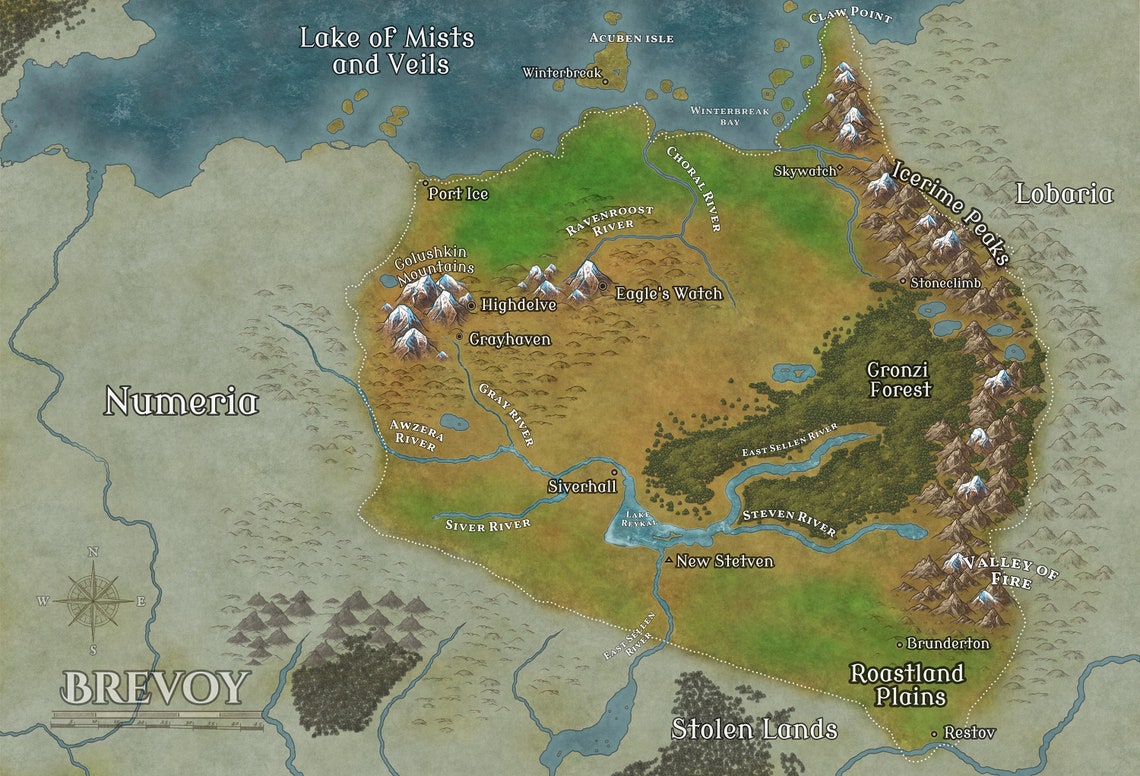 Custom Fantasy Map Commission for Writers, D&D, Dms, and More! - Etsy