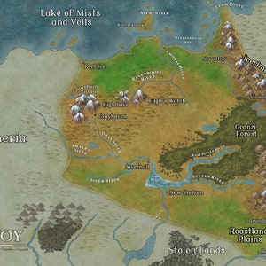 Custom Fantasy Map Commission for Writers, D&D, Dms, and More! - Etsy