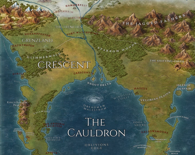 Custom Fantasy Map Commission for Writers, D&D, Dms, and More! - Etsy