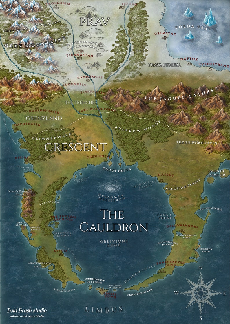 Custom Fantasy Map Commission for Writers, D&D, Dms, and More! - Etsy