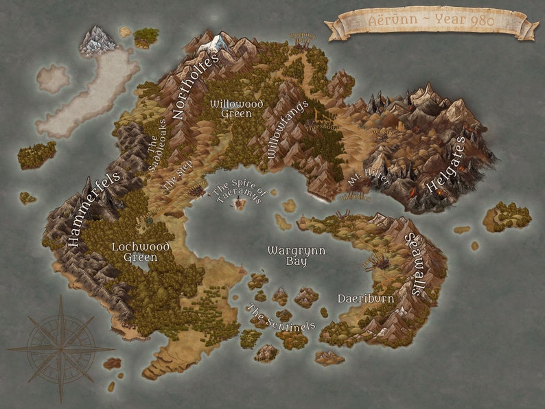 Custom Fantasy Map Commission for Writers, D&D, Dms, and More - Etsy