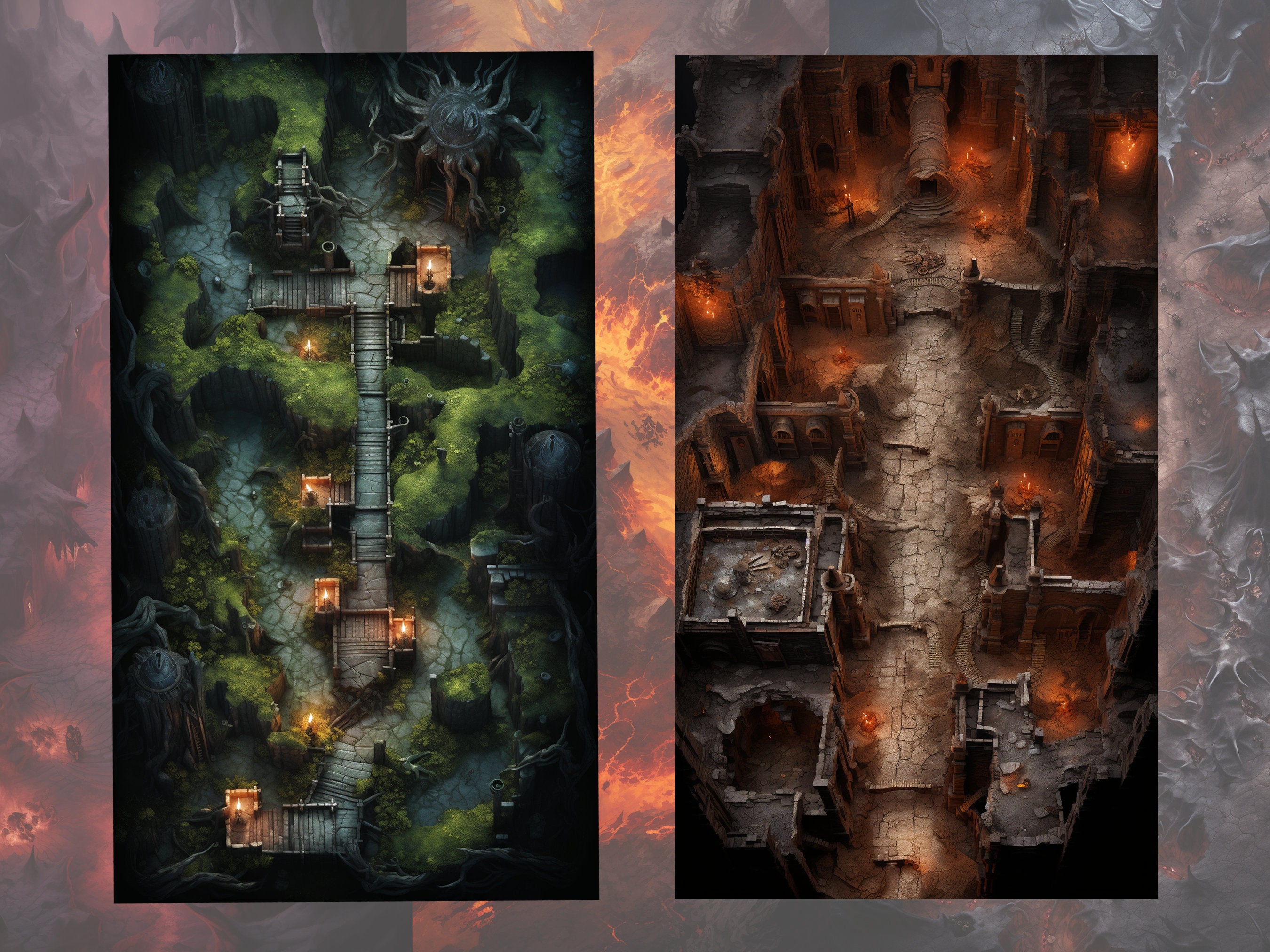 Dungeons and Dragons Battlemaps Digital RPG Maps Role Playing Printable ...