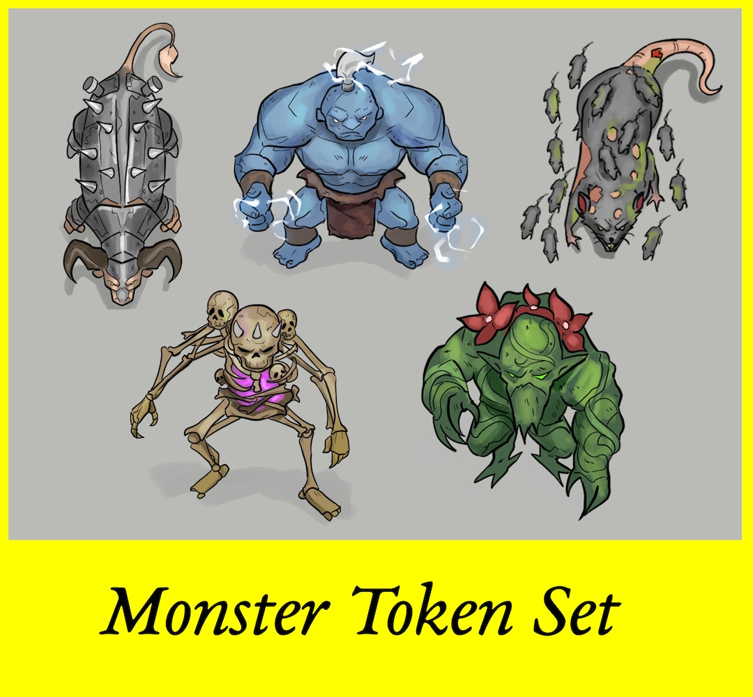 Dnd Tokens Pack| Printable Tokens for Dungeons & Dragons| Roll20| Dm ...