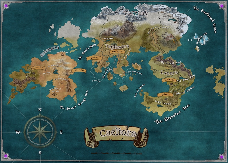 Custom Fantasy Map Commission for Writers, D&D, Dms, and More! - Etsy