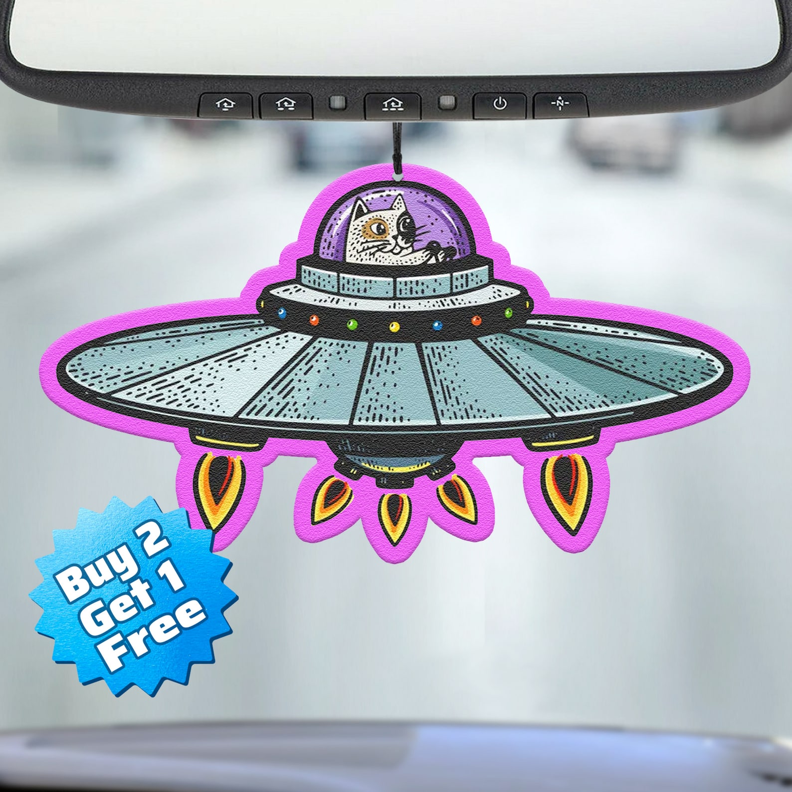 Funny Air Freshener - UFO Cat Air Freshener - Cute Air Freshener - Cool ...