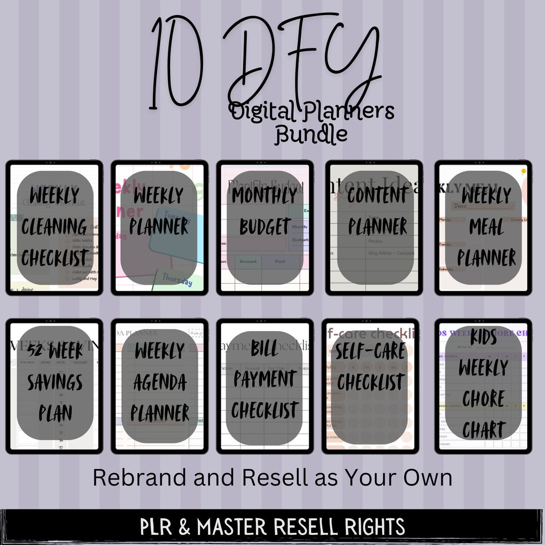 MRR Digital Planner Template Canva Template PLR Digital Planner 10 ...