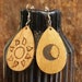 Sun and Moon Wood Art, Woodburned Sign, Gothic Wood Panel, Pyrography ...