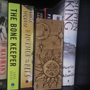 Sun and Moon Wood Art, Woodburned Sign, Gothic Wood Panel, Pyrography ...