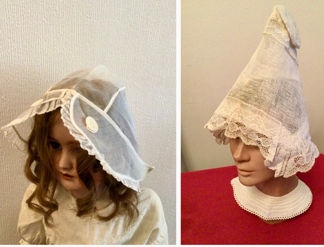 Fabulous 2 Fab Regency Style Georgian Stiff Pride Prejudice Linen Hats ...