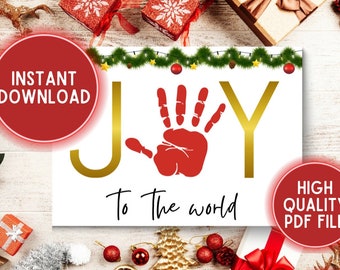 Christmas Joy to the World Printable Wall Art - Etsy