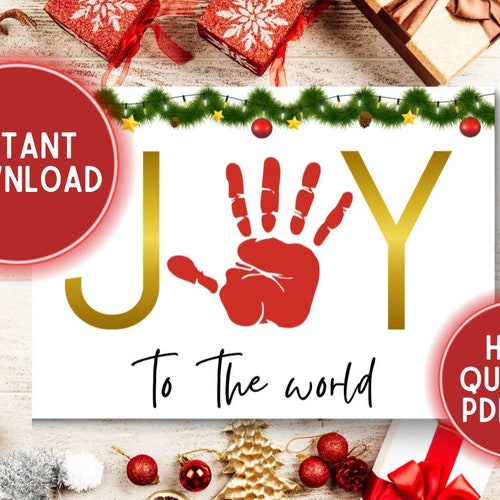 Christmas NATIVITY Handprint Art Joy to the World Sunday - Etsy