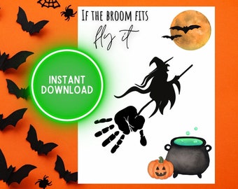 Halloween Handprint Art Printable Bundle - Etsy