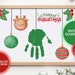 Christmas Handprint Art Craft Printable, Footprint, Infant Toddler Kid ...