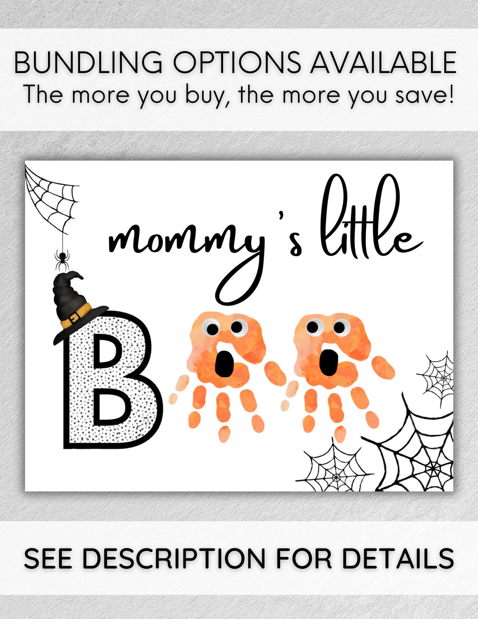 Halloween Handprint Art Craft Printable, Baby First Halloween, Toddler ...