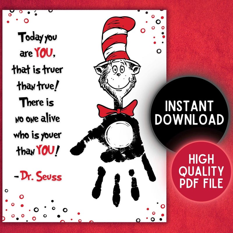 Dr Seuss Handprint Art - Etsy