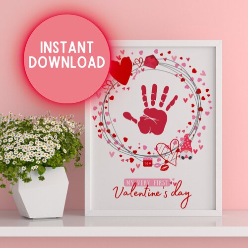 XO Handprint Art Valentine's Day Craft for Kids Hugs and - Etsy