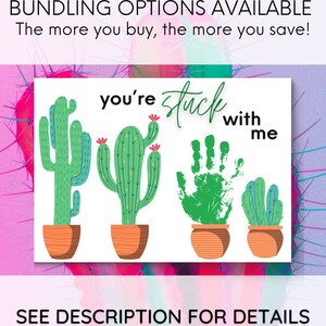 Cactus Handprint Art Craft Printable, Footprint, Baby Keepsake, Toddler ...
