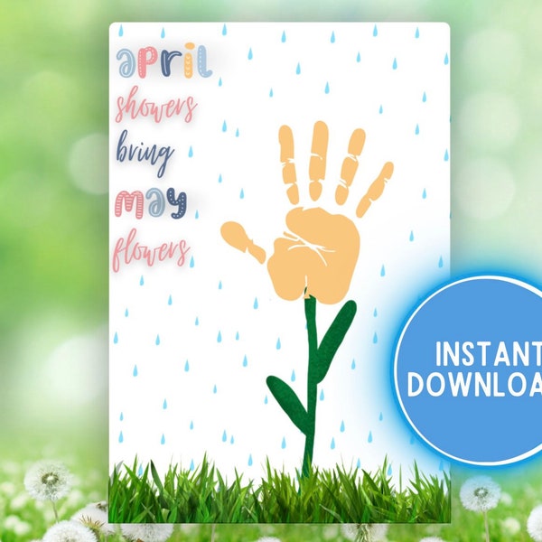 Spring Footprint Art - Etsy