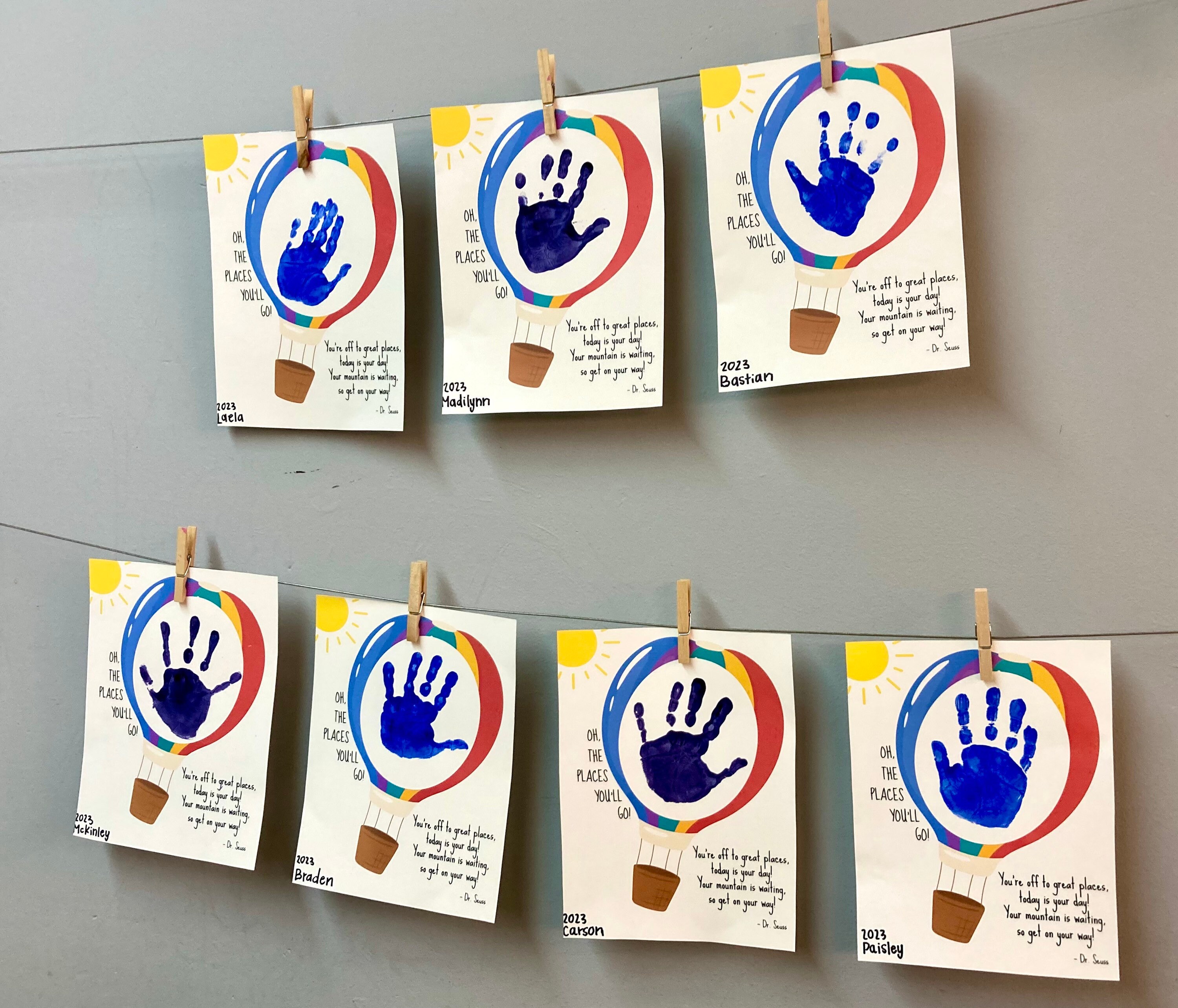 Dr. Seuss Handprint Art Craft Printable Kids Toddler Baby DIY - Etsy Israel