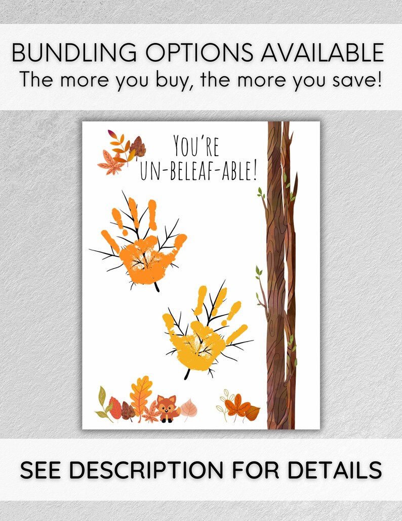 Fall Handprint Art Craft, Printable, Kids, Gift Toddler DIY, First Fall ...