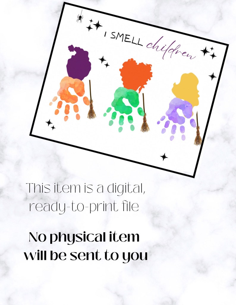 I Smell Children Handprint Art Craft Halloween Hocus Pocus - Etsy