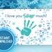 Winter Snow Handprint Art Craft Printable, Infant Toddler Kids DIY Gift ...