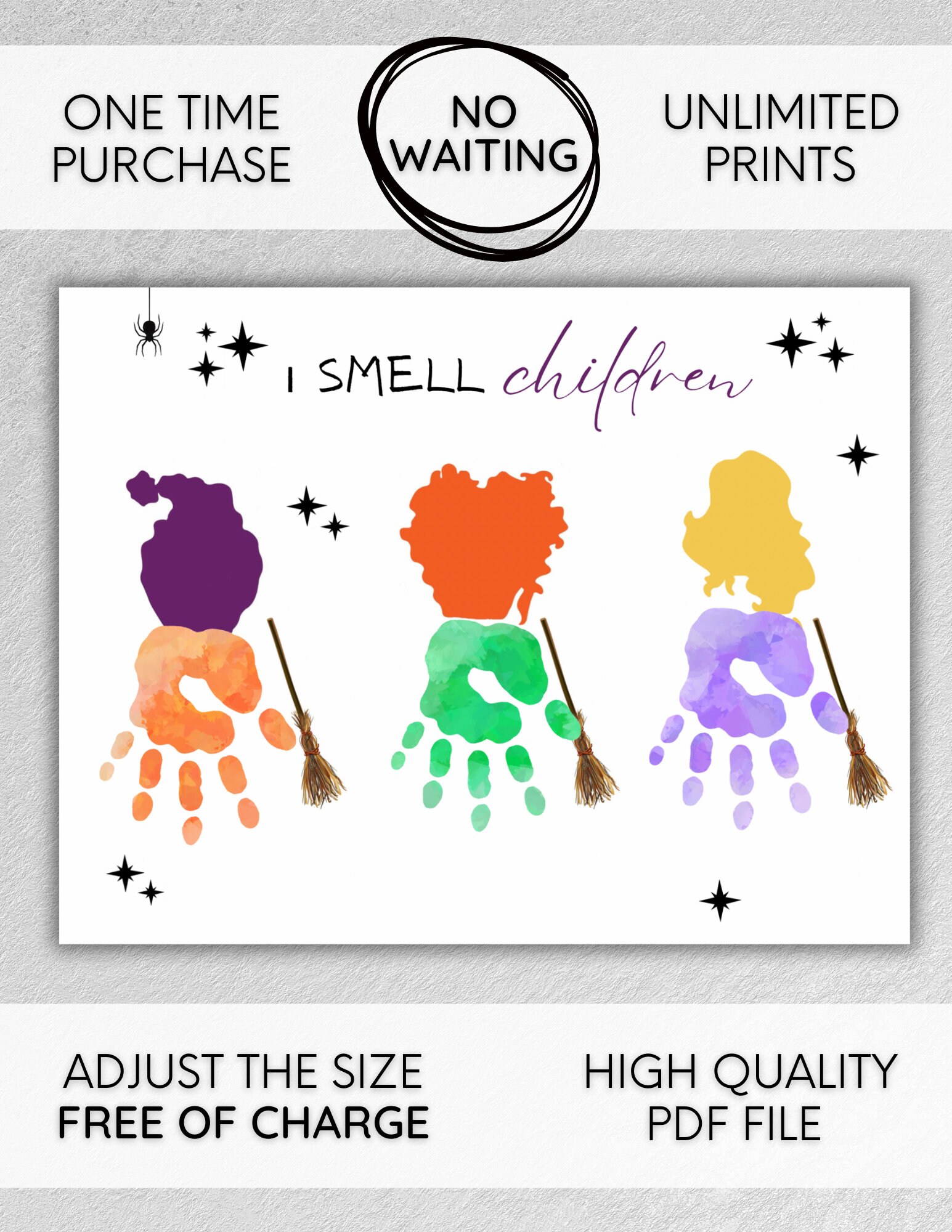 I Smell Children Handprint Art Craft Halloween Hocus Pocus - Etsy