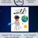 Astronaut Outer Space Handprint Art Craft Printable, Kids Toddler Baby ...