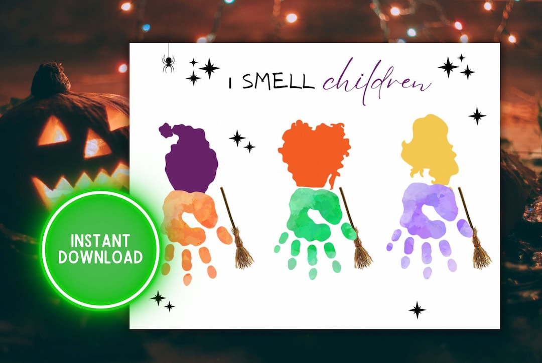 I Smell Children Handprint Art Craft Halloween Hocus Pocus - Etsy