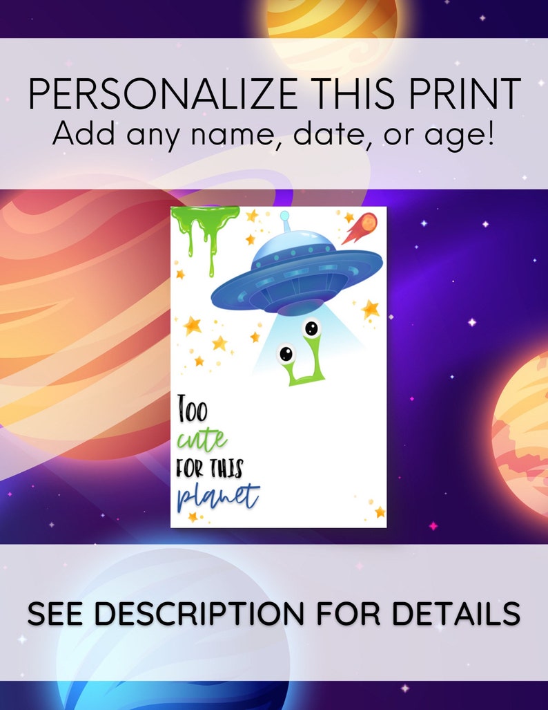 Alien Outer Space Handprint Art Craft Printable, Kids Toddler Baby DIY ...