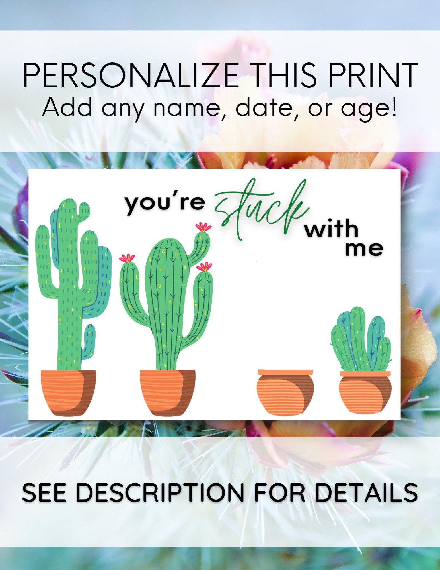 Cactus Handprint Art Craft Printable, Footprint, Baby Keepsake, Toddler ...